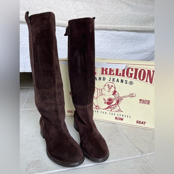 True Religion | Shoes | True Religion Connie Brown Suede Boots | Poshmark